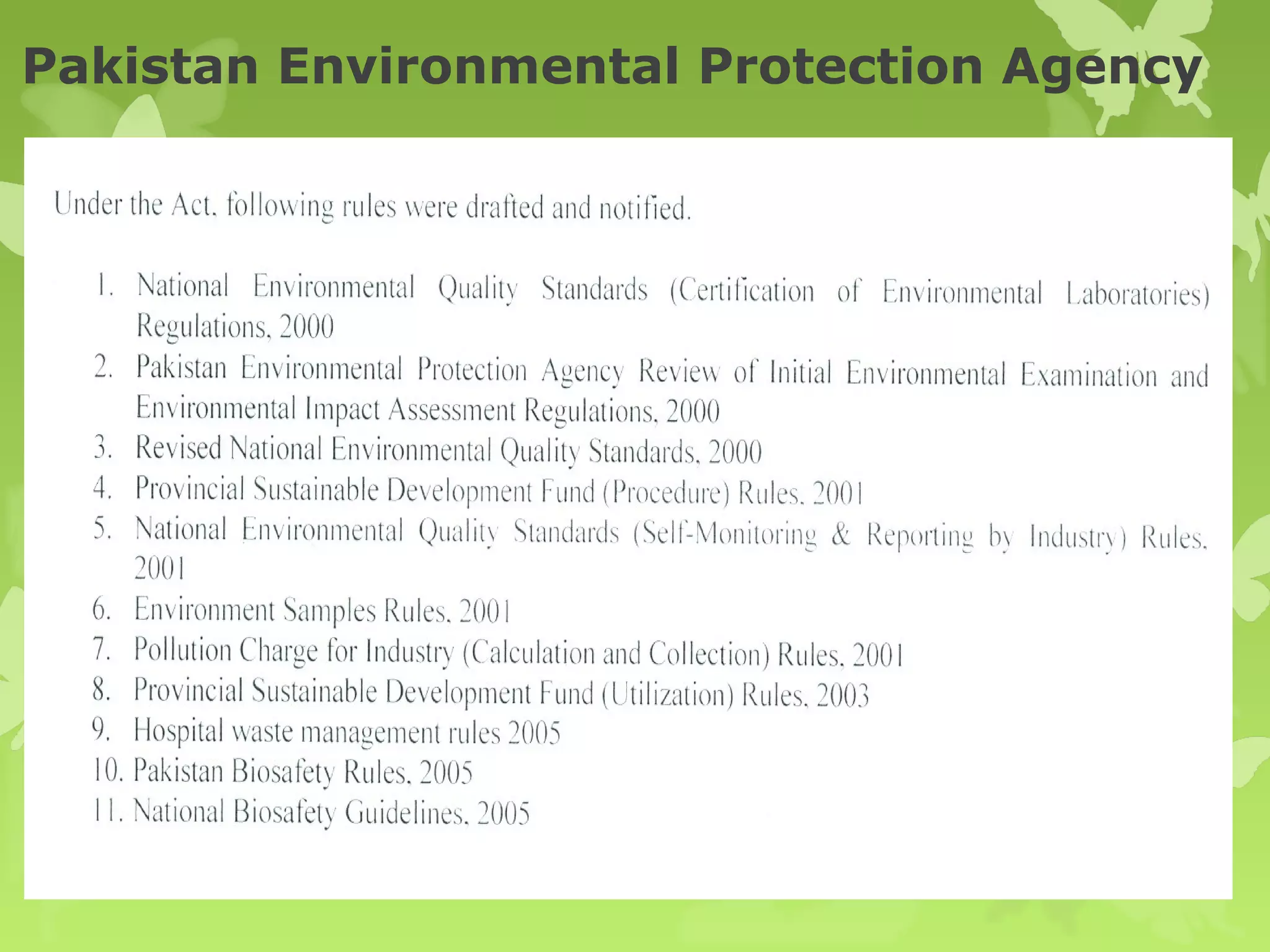 Enviromental issues in pakistan | PPT