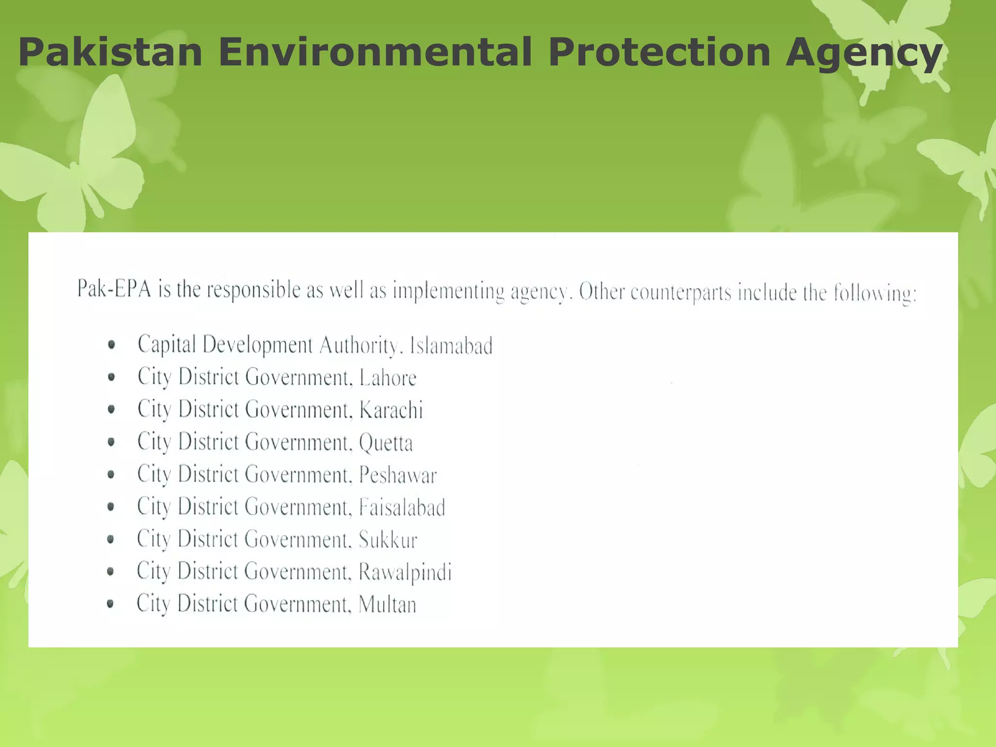 Enviromental issues in pakistan | PPT