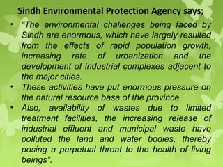 Enviromental issues in pakistan | PPT