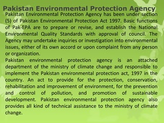 Enviromental issues in pakistan | PPT