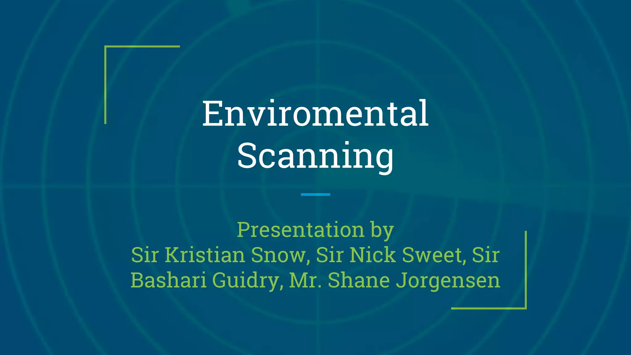 Enviromental Scanning Class Presentation | PPT
