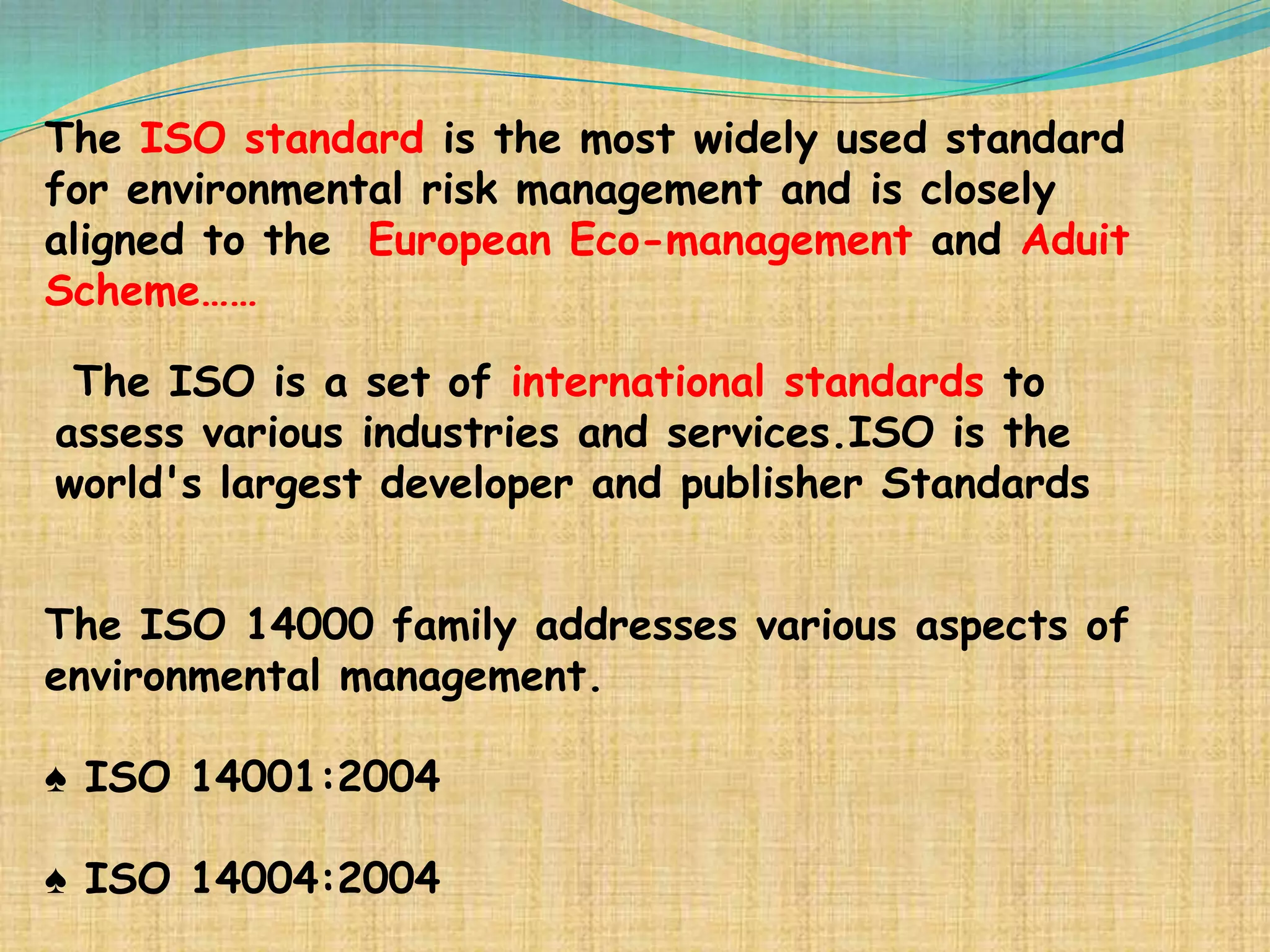 Enviromental standards | PPTX
