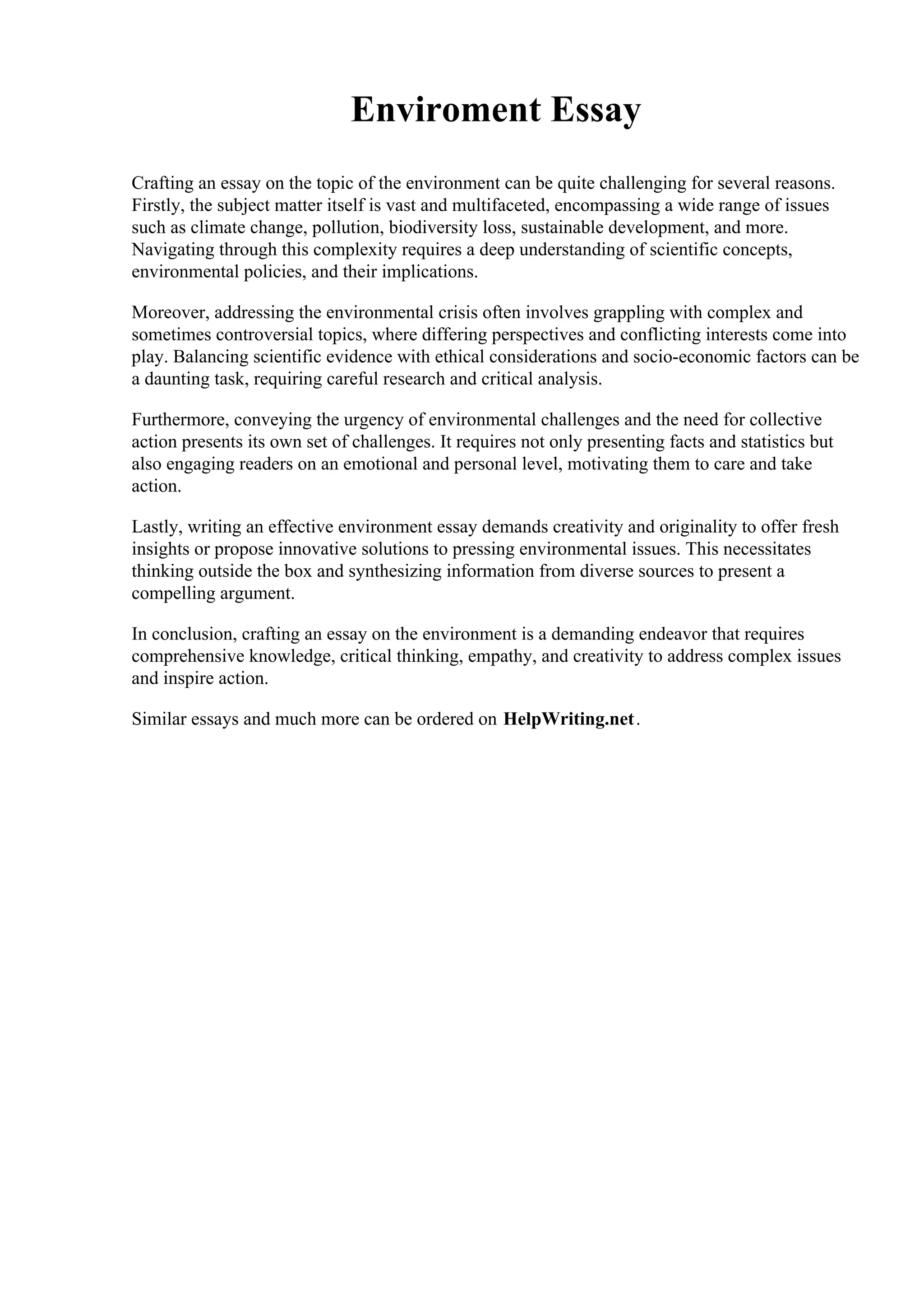 Enviroment Essay.pdf