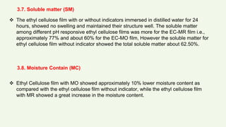 Enviroment friendly qualittively responsive ethyl cellulose films as ...