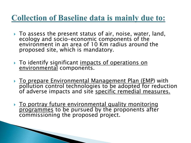 Environmental inventory / baseline studies | PPTX | Environmental ...