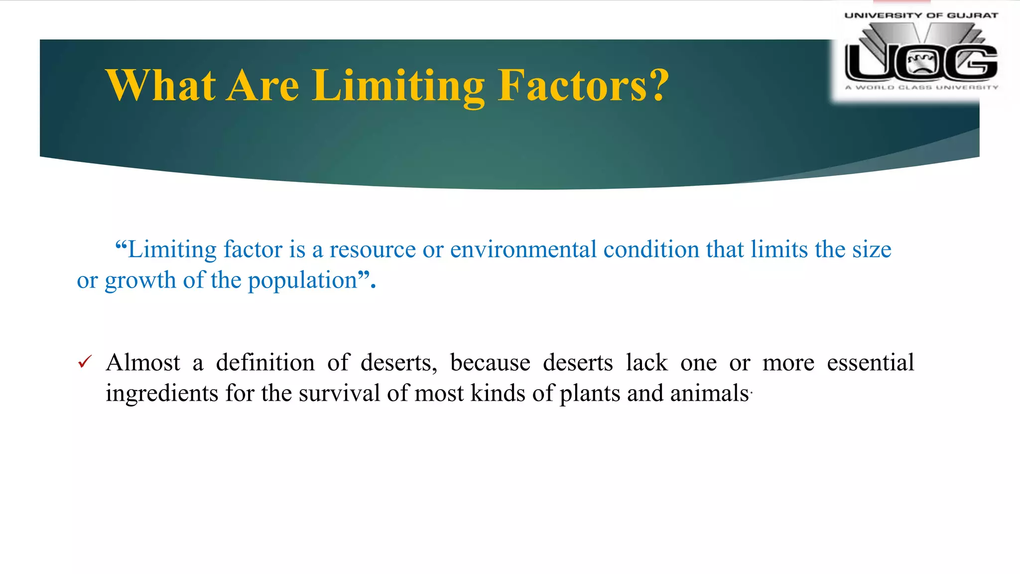 Limiting factors in desert ecosystem | PPTX