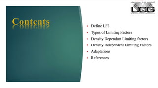 Limiting Factors In An Ecosystem Examples