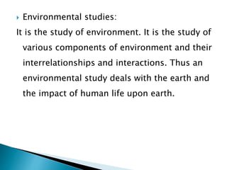 Environment | PPTX | Environmental Services Industry | Industries