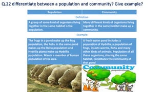 Community Examples Biology