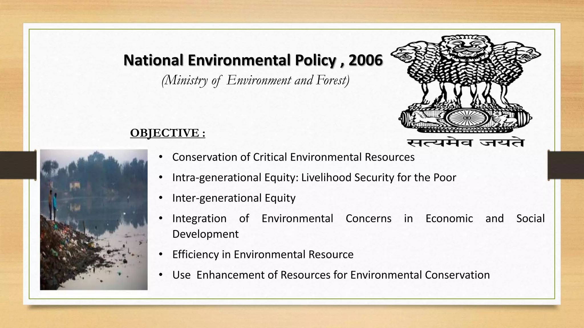 Environmental policies in india | PPTX
