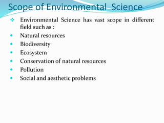 Environment and Multidisciplinary Nature | PPTX