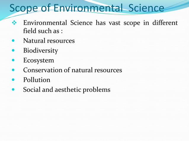 Environment and Multidisciplinary Nature | PPTX