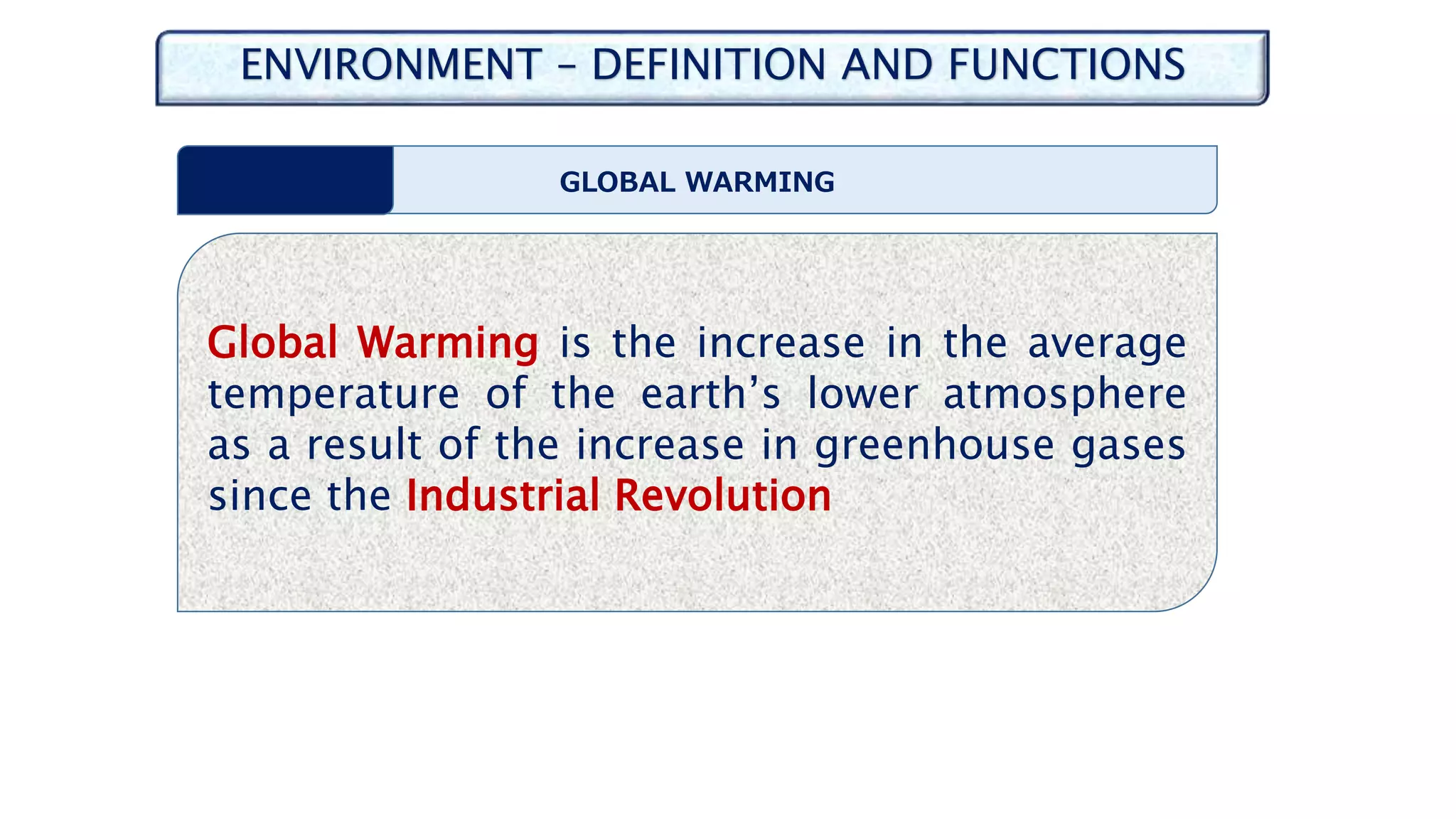Environment - Definition and Functions | PPTX