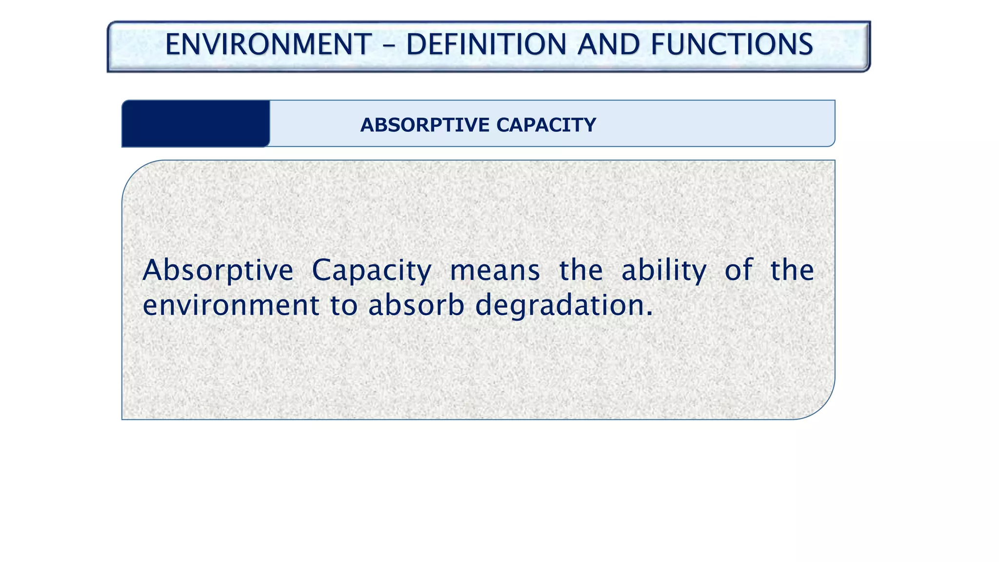 Environment - Definition and Functions | PPTX