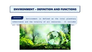 Environment - Definition and Functions | PPTX