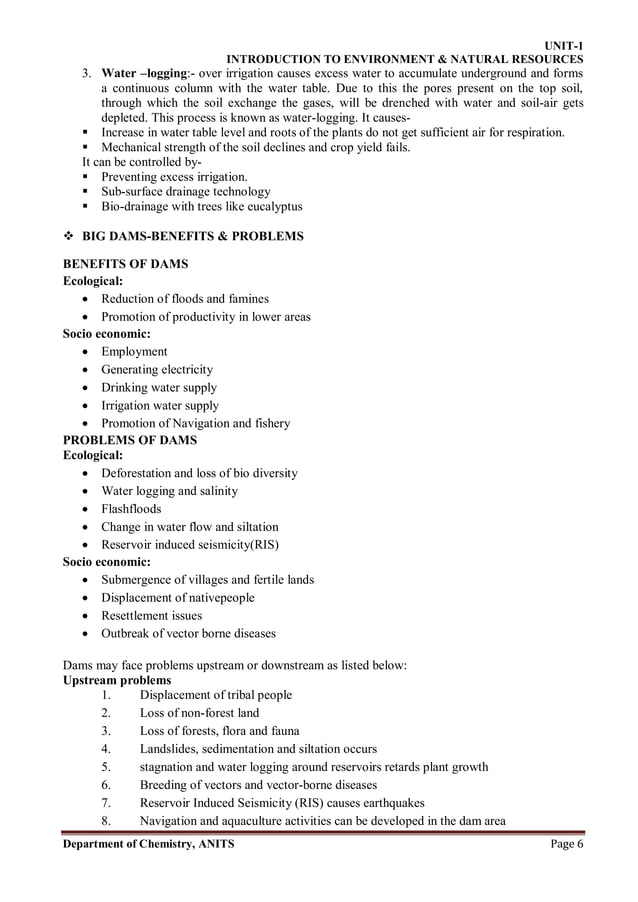 INTRODUCTION TO ENVIRONMENT & NATURAL RESOURCES | PDF | Environmental ...