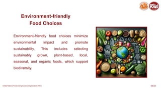 Environment Friendly Food Choices in the Enviroment | PPTX