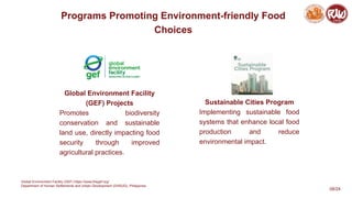 Environment Friendly Food Choices in the Enviroment | PPTX