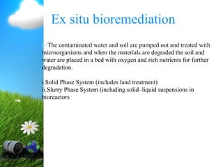 Bioremediation of petroleum hydrocarbons in contaminated soil | PPT