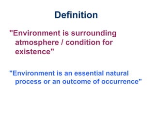 Environment for Education | PPT