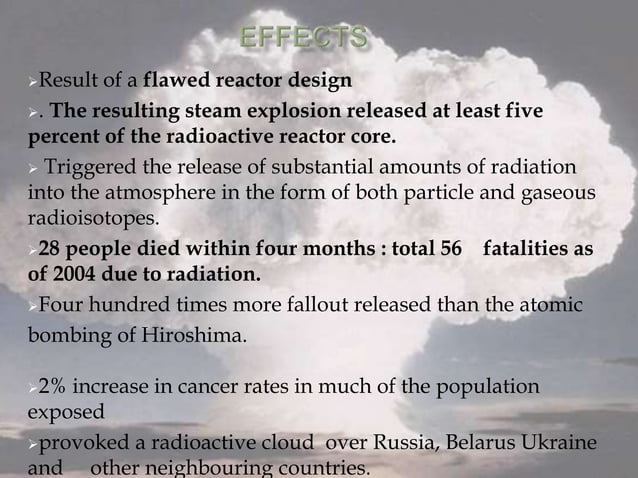 CHERNOBYL NUCLEAR DISASTER CASE STUDY.pptx | Environment | Science