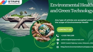 Environmental Health And Green Technology | PPT