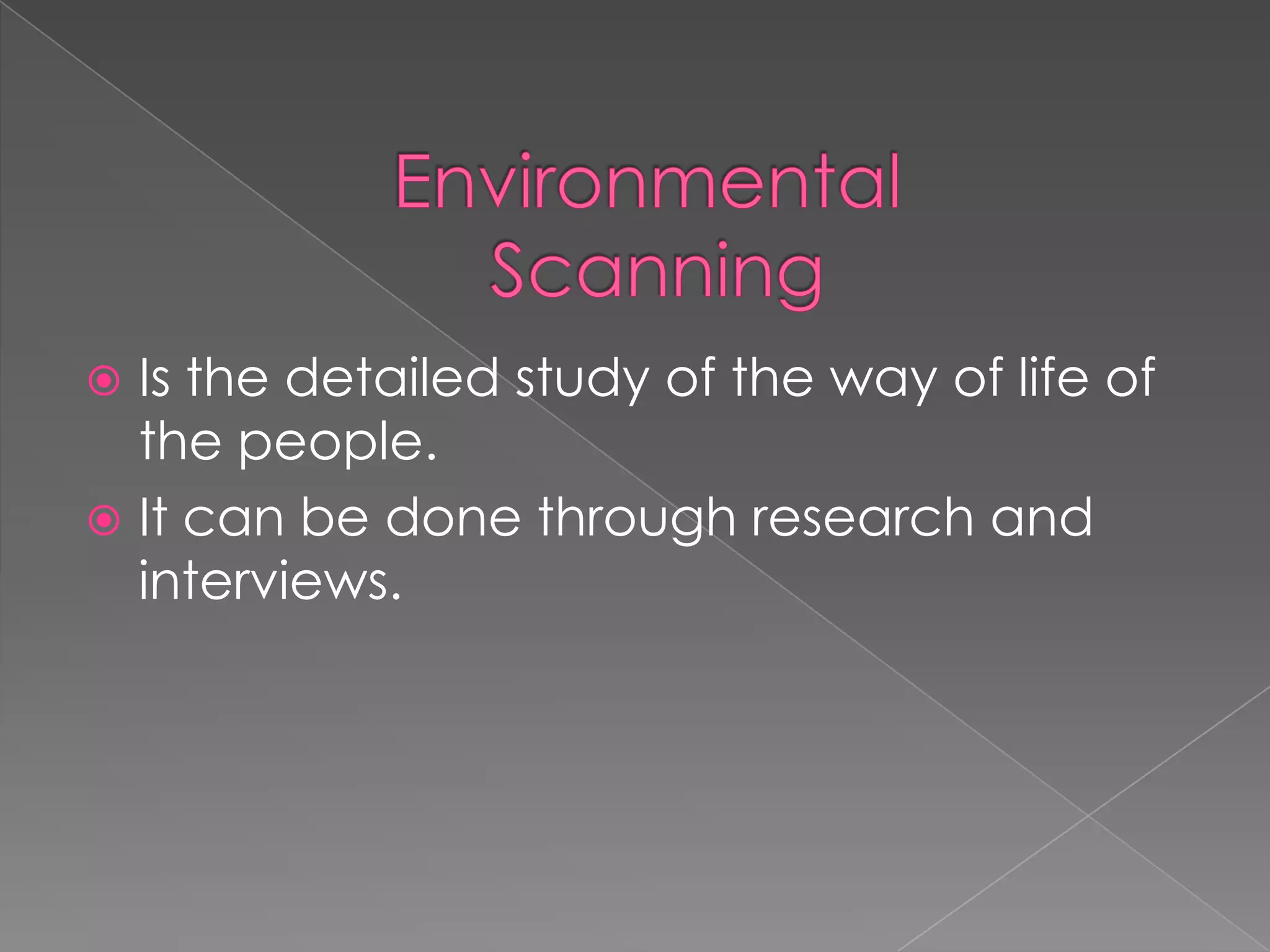 Environmental Scanning, SWOT Analysis | PPTX