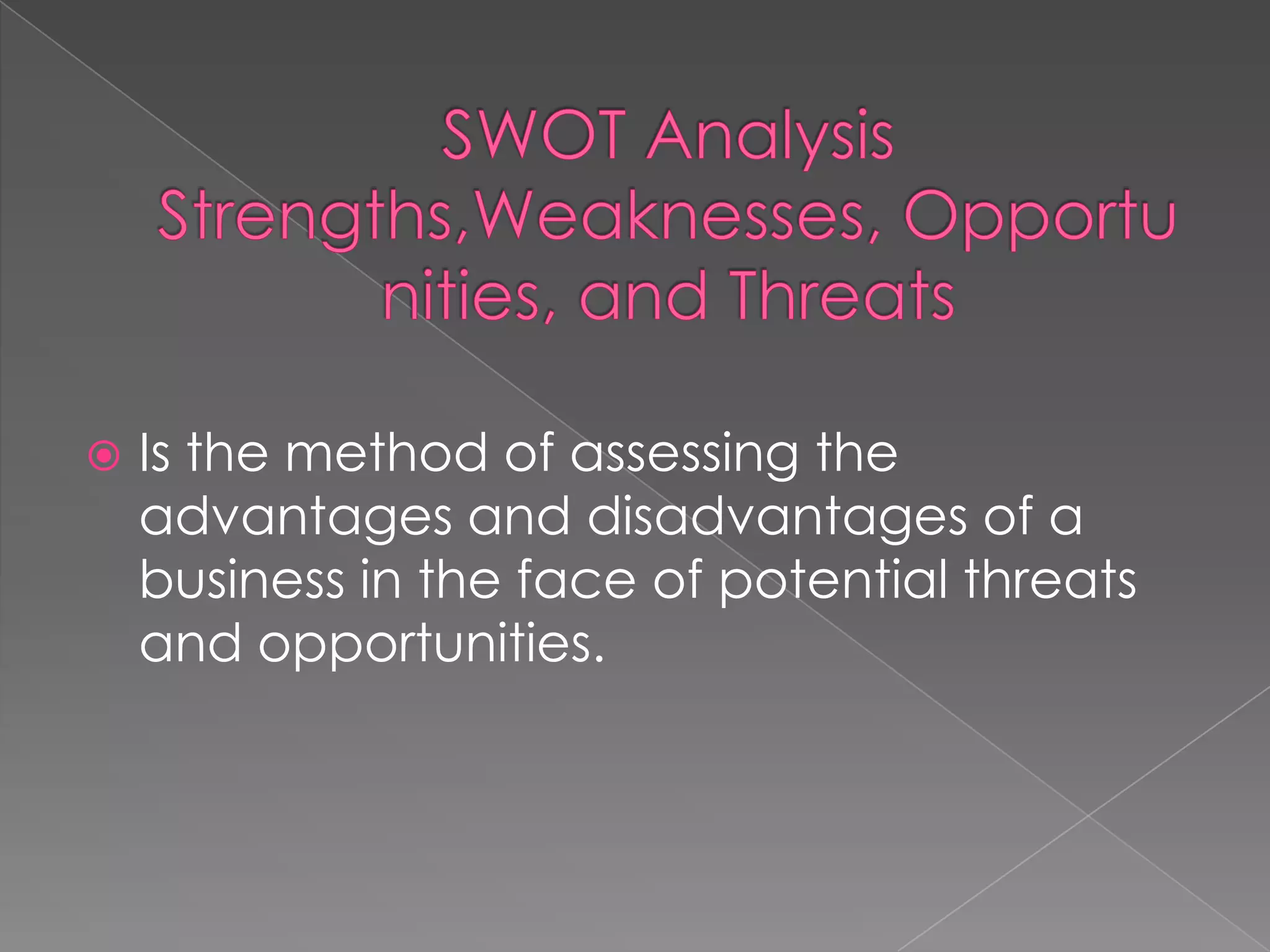 Environmental Scanning, SWOT Analysis | PPTX