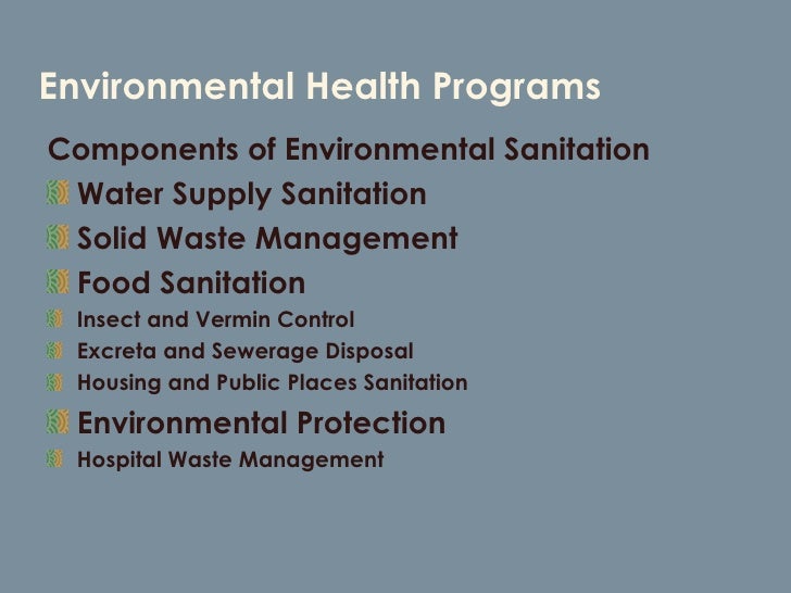 Environmental Health Programs