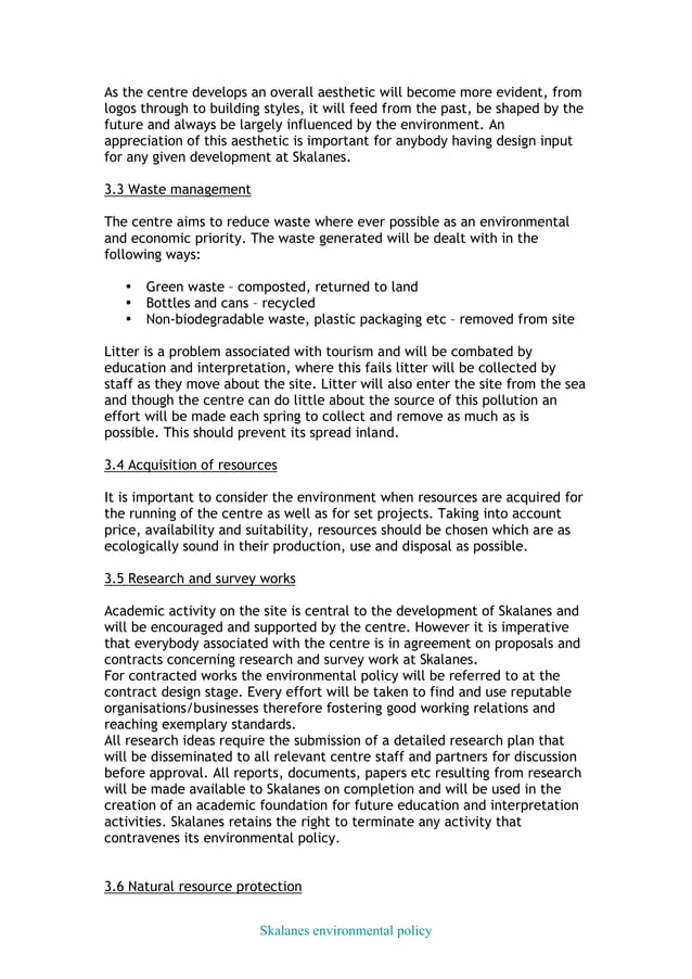 Environmental Policy Document Appendix 4 | PDF
