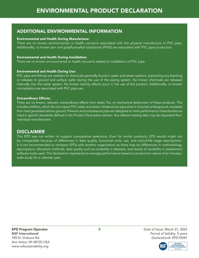 environmental-product-declaration-2023.pdf | Chemistry | Science