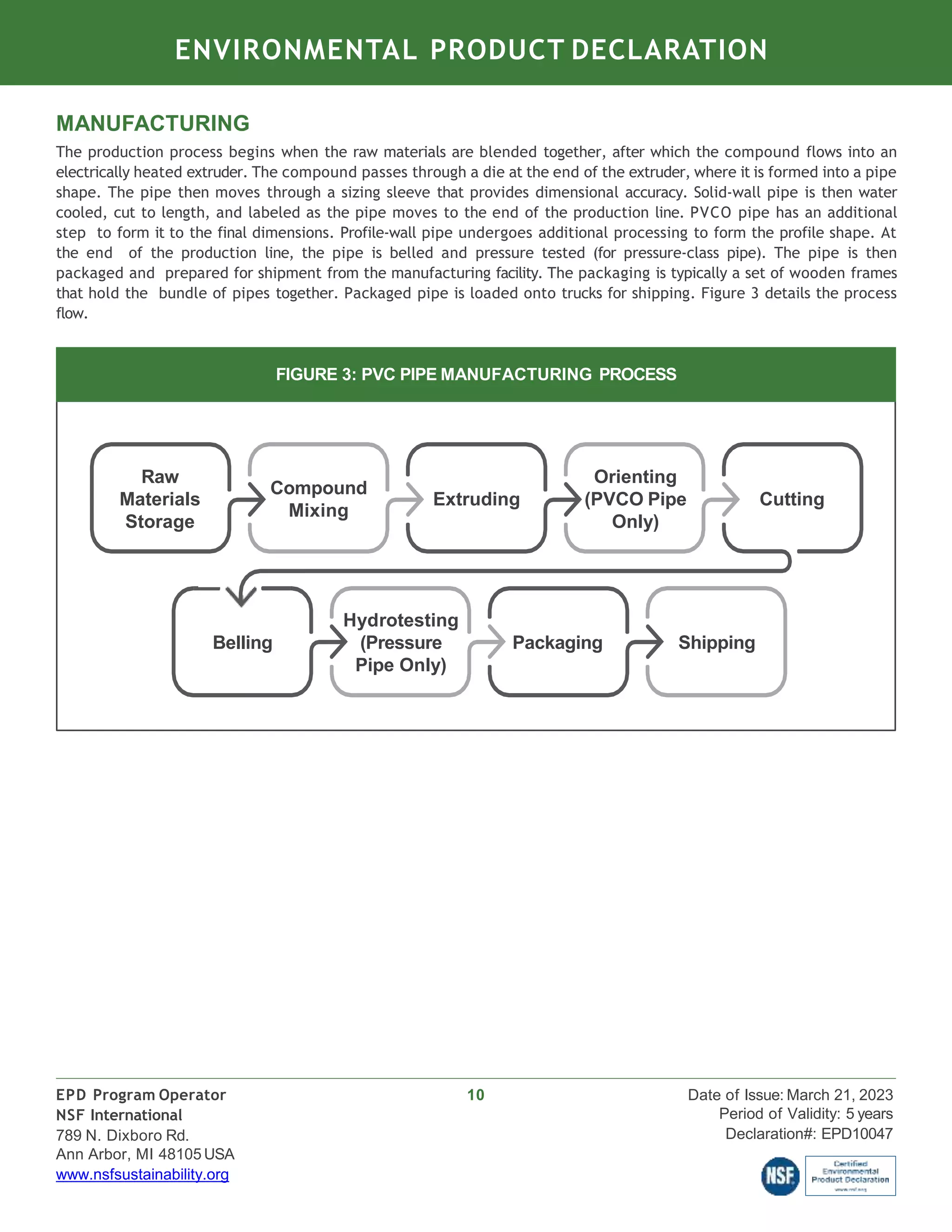 Uni-Bell PVC Pipe Association ENVIRONMENTAL PRODUCT DECLARATION | PDF