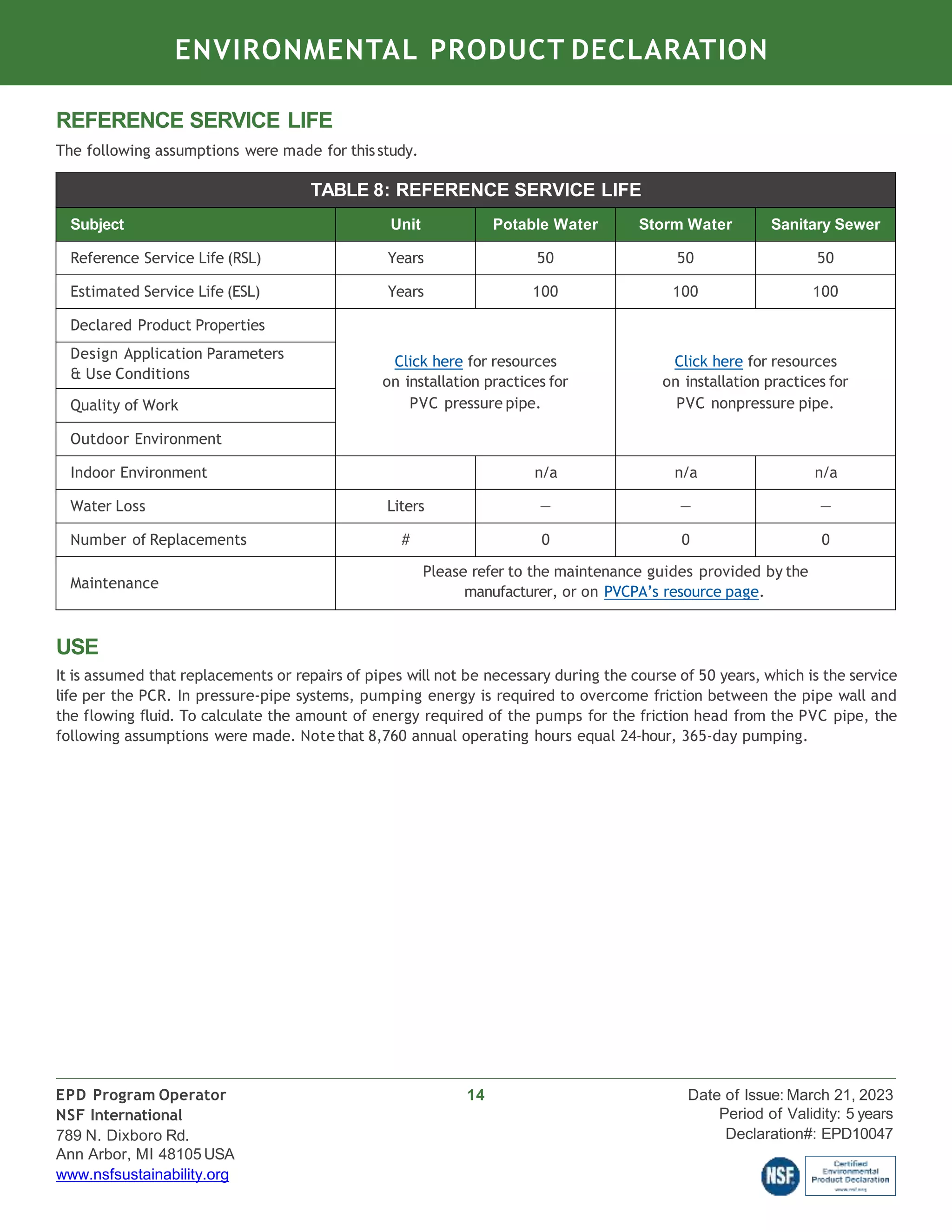 Uni-Bell PVC Pipe Association ENVIRONMENTAL PRODUCT DECLARATION | PDF