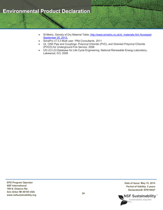 Environmental Product Declaration UniBell | PDF