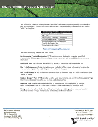 Environmental Product Declaration UniBell | PDF