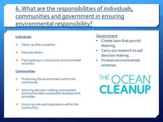 Environmental responsibility | PPTX