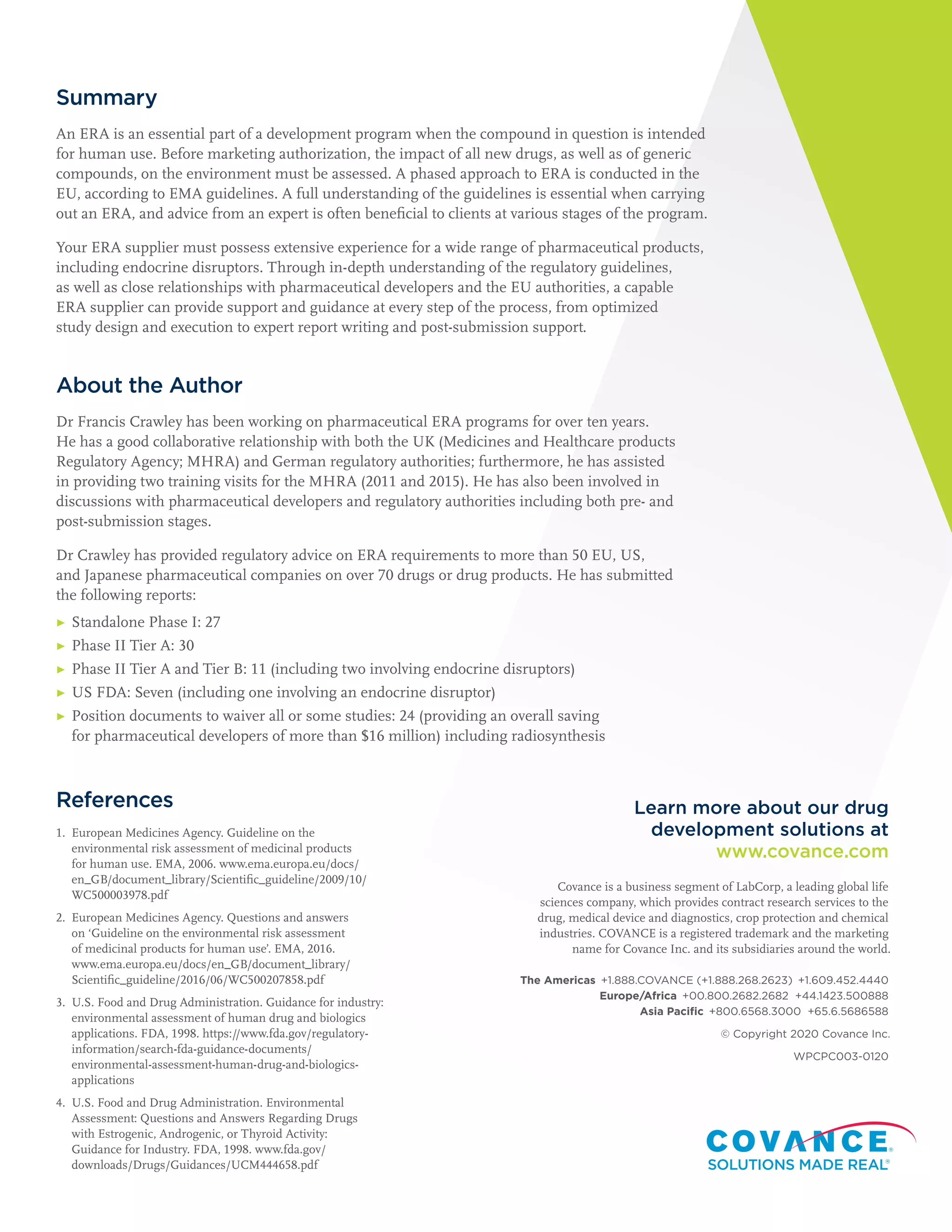 Environmental Risk Assessment for Pharmaceutical Drugs | PDF