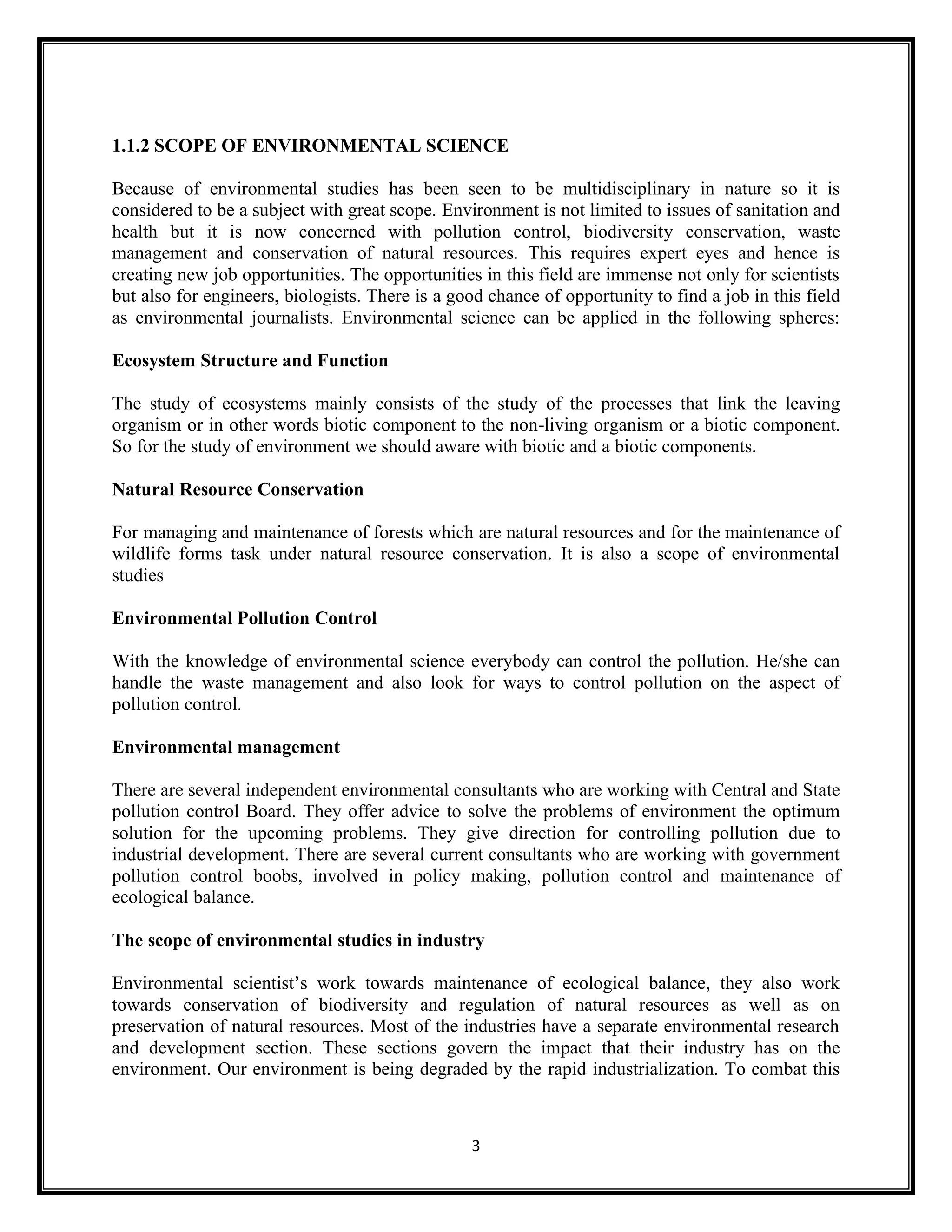 ENVIRONMENTAL-SCIENCE-1.pdf | Environmental Services Industry | Industries