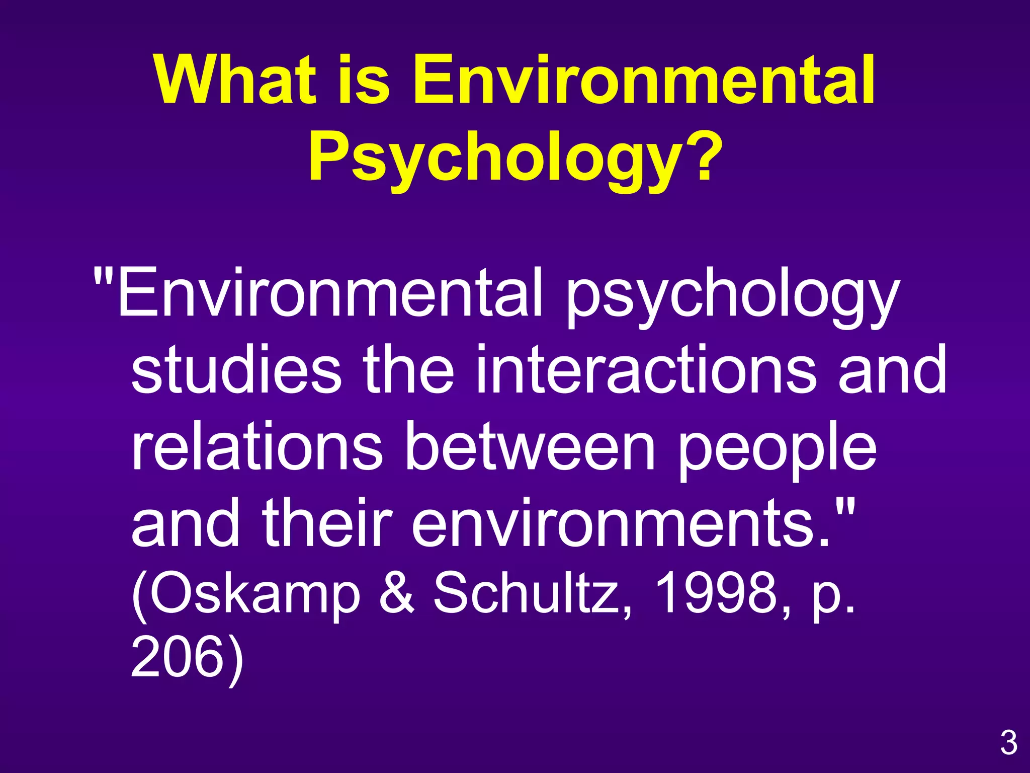 Environmental Psychology | ODP
