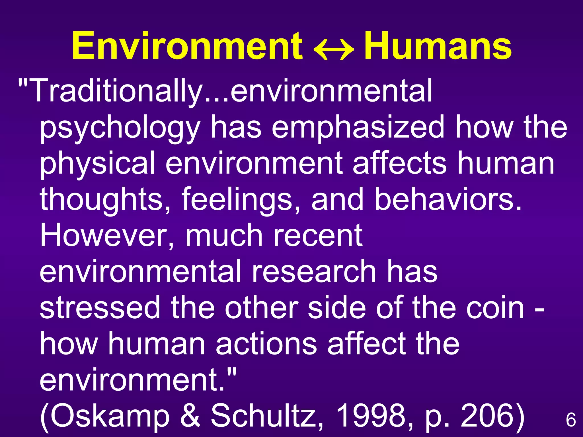 Environmental Psychology | ODP