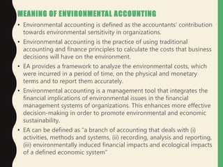 Environmental accounting | PPTX
