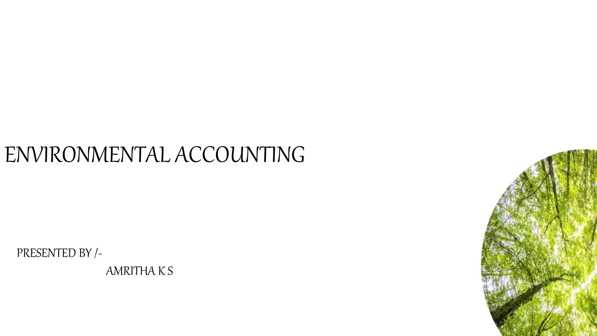 ENVIRONMENTAL ACCOUNTING | PPTX
