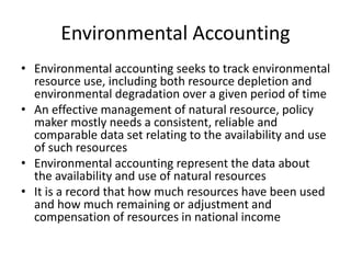 Environmental Accounting | PPTX
