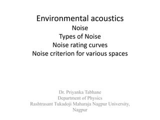 Environmental acoustics- noise criteria.pptx | Indoor Environmental ...