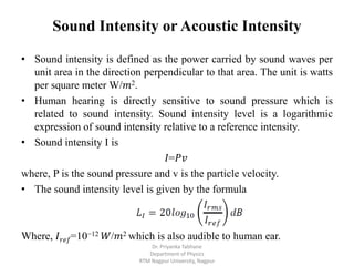Environmental Acoustics- noise decible scale intensity pressure | PPTX