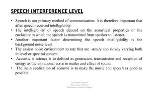 Environmental Acoustics- Speech interference level, acoustics calibrator.pptx