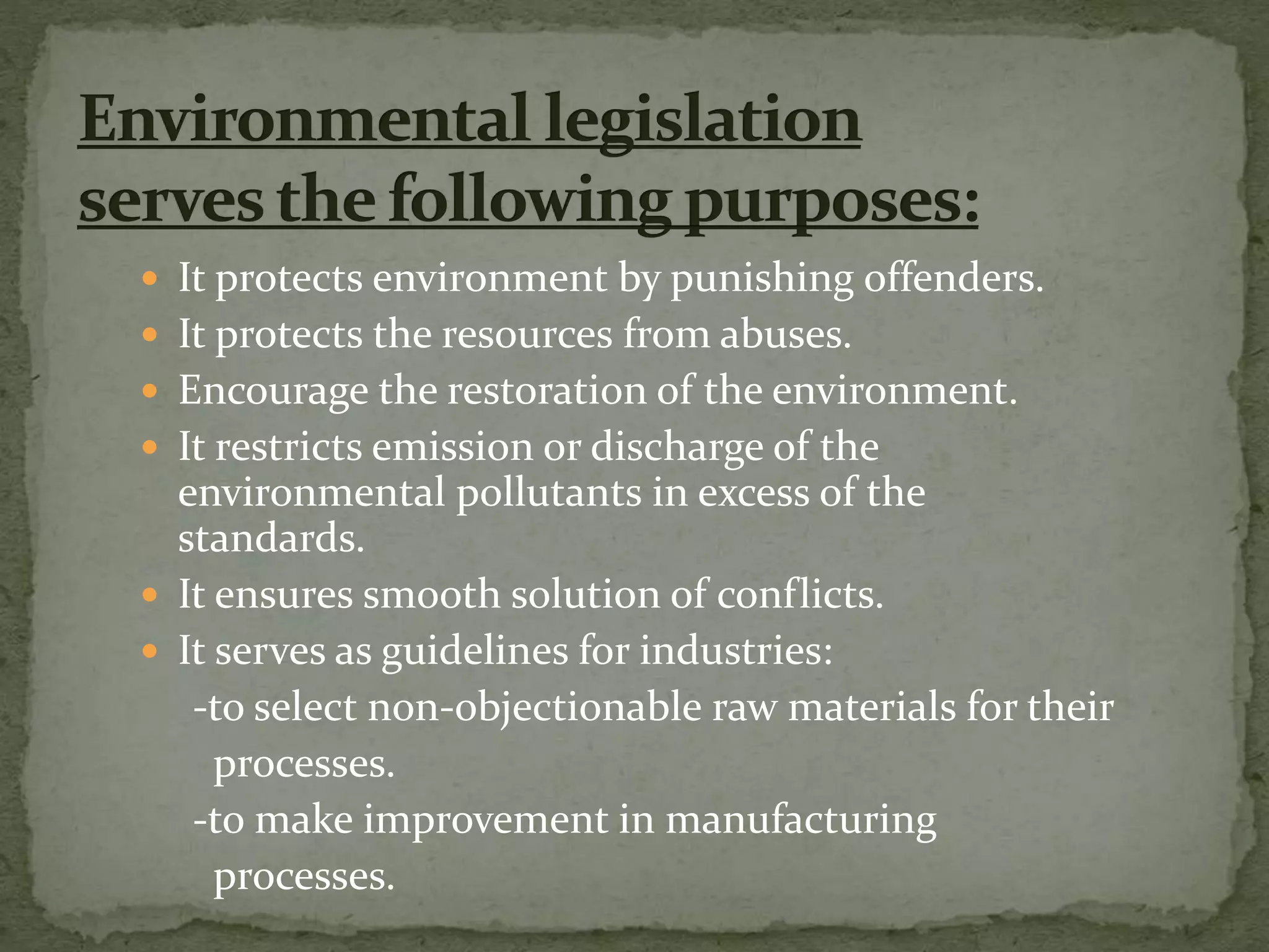 Environmental act and regulaction | PPTX
