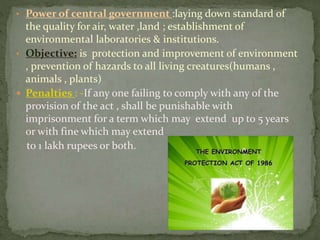 Environmental act and regulaction | PPTX