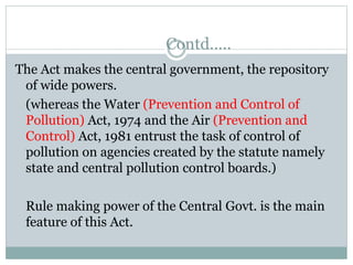Environmental act and legislation | PPT