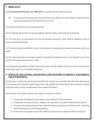 Environmental Protection Act (EPA) | PDF